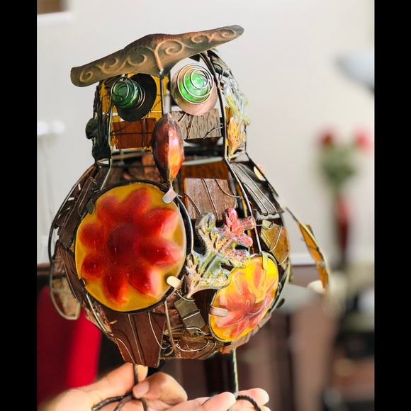 Accents | Vintage Art Metal Plastic Decor Owl | Poshmark